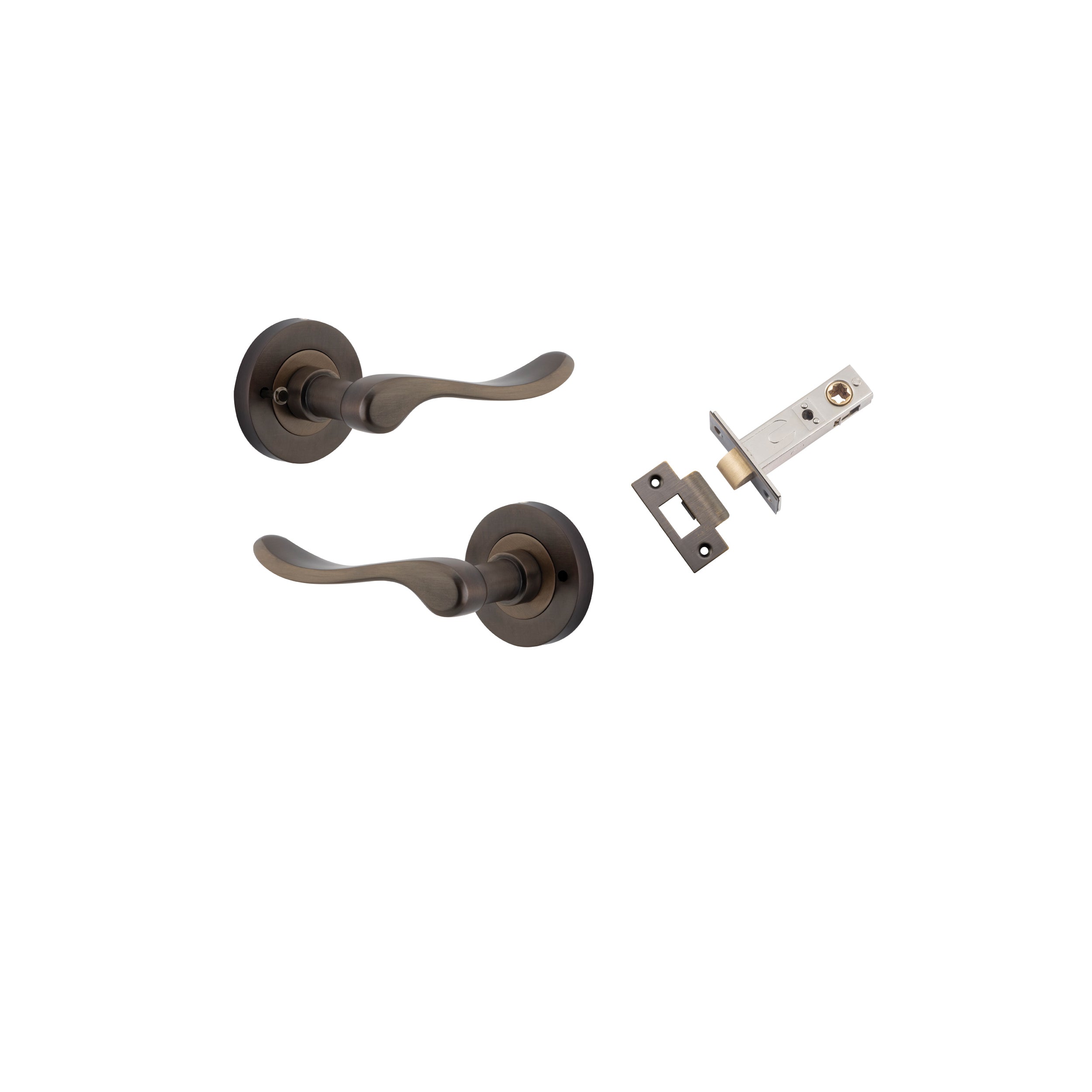 Stirling Lever - Round Rose (Inbuilt Privacy) | Handles Plus