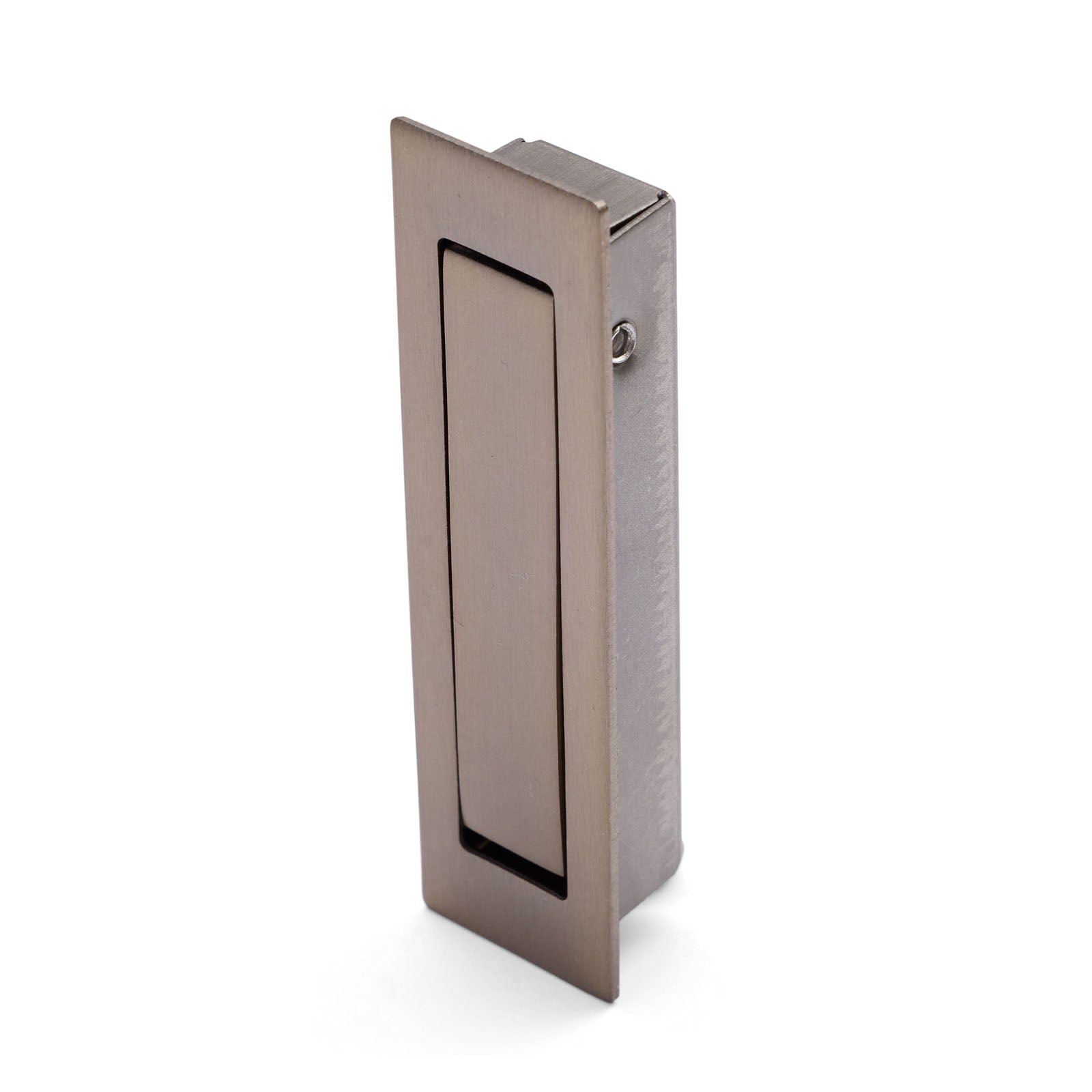 Aged Brass Concealed Sliding Door Edge Pull | Handles Plus