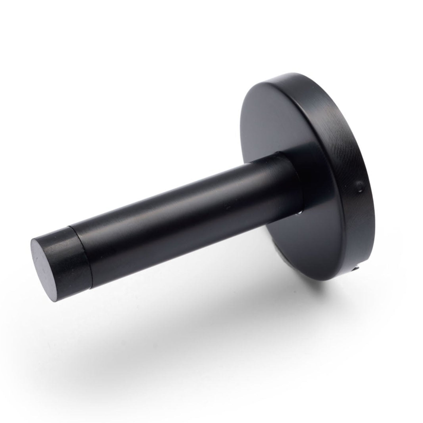 Matt Black Wall Mounted Straight Door Stop | Handles Plus