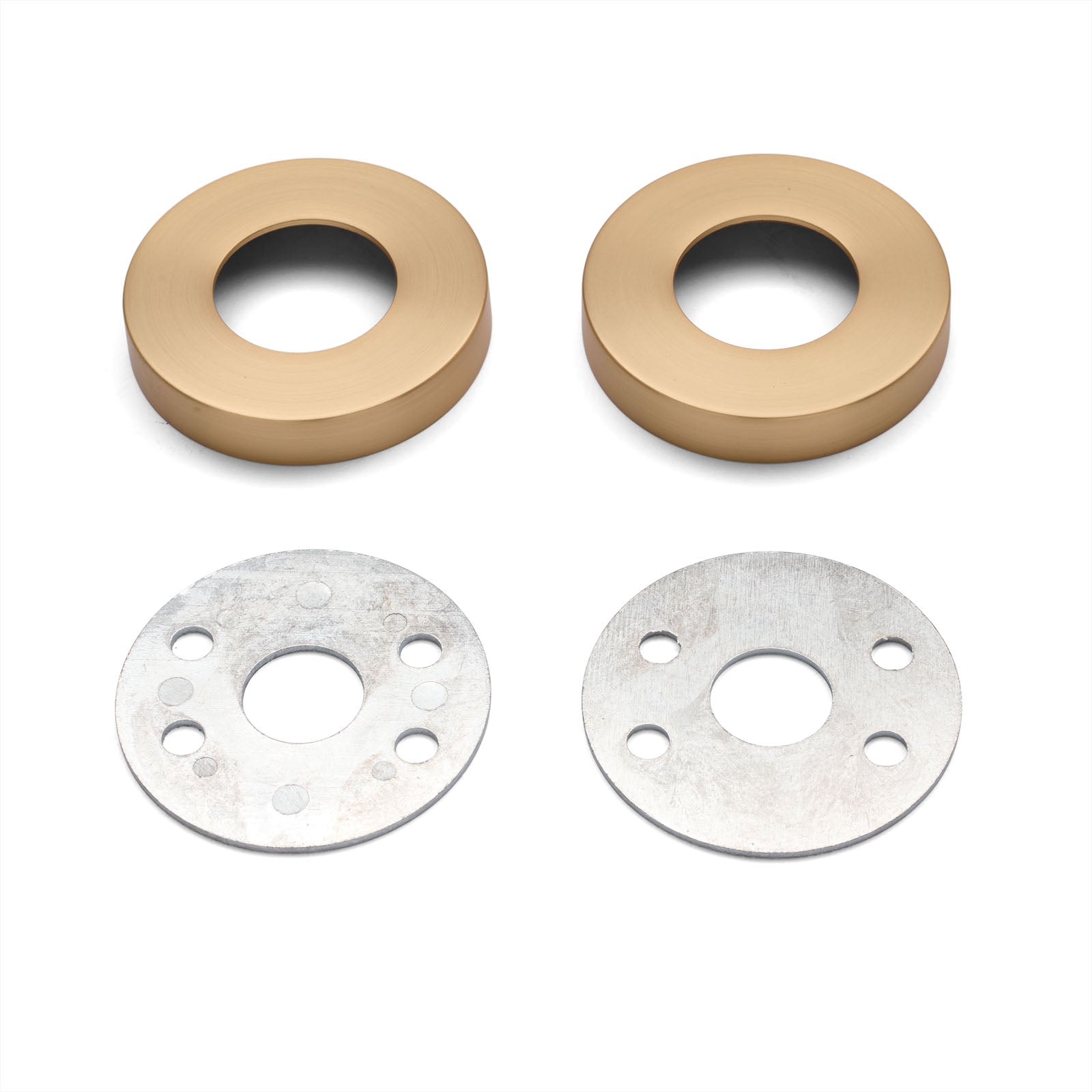 Satin Brass Large Rose Adaptor Kit - 65mm Diameter | Handles Plus