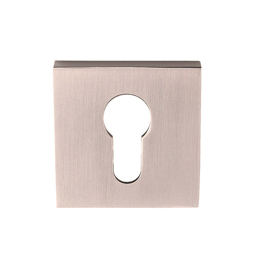ZANDA ASTRON SQUARE EURO ESCUTCHEON BRUSHED NICKEL 8102.E.BN | Handles Plus